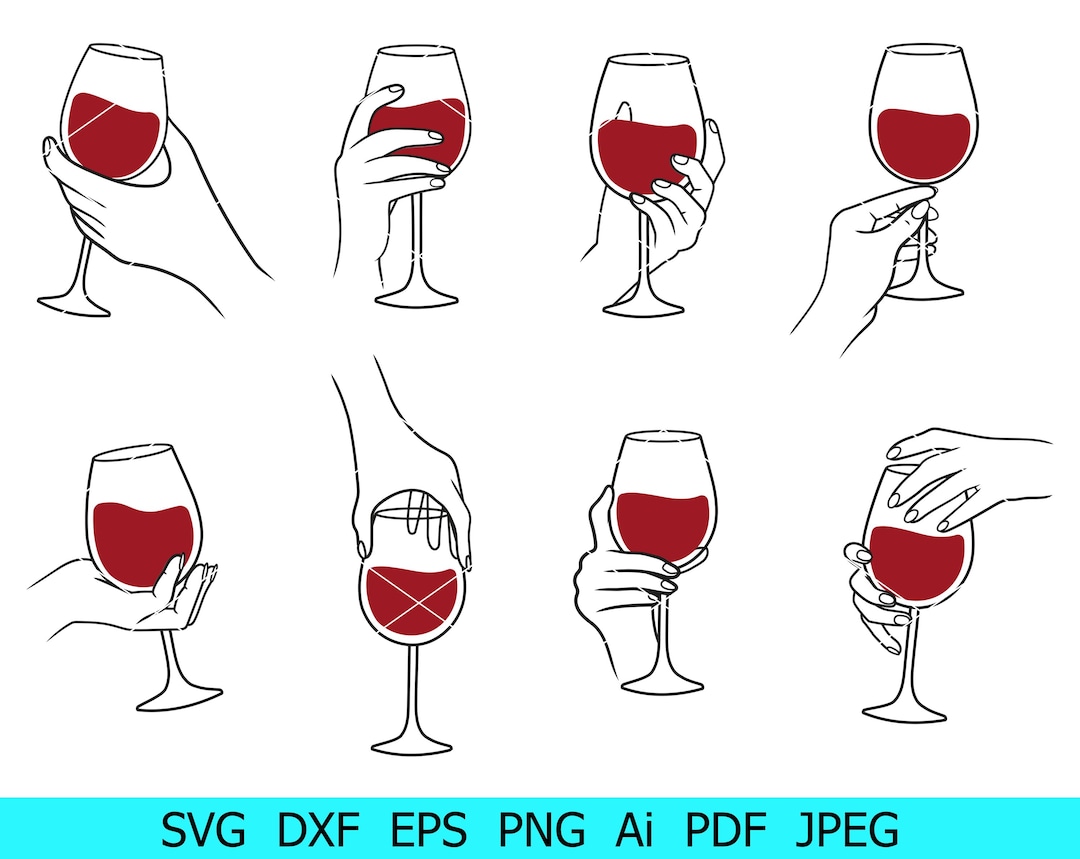 Glass of Wine Svg, Alcohol Svg Bundle, Wine Tasting Png, Wine Drinking ...