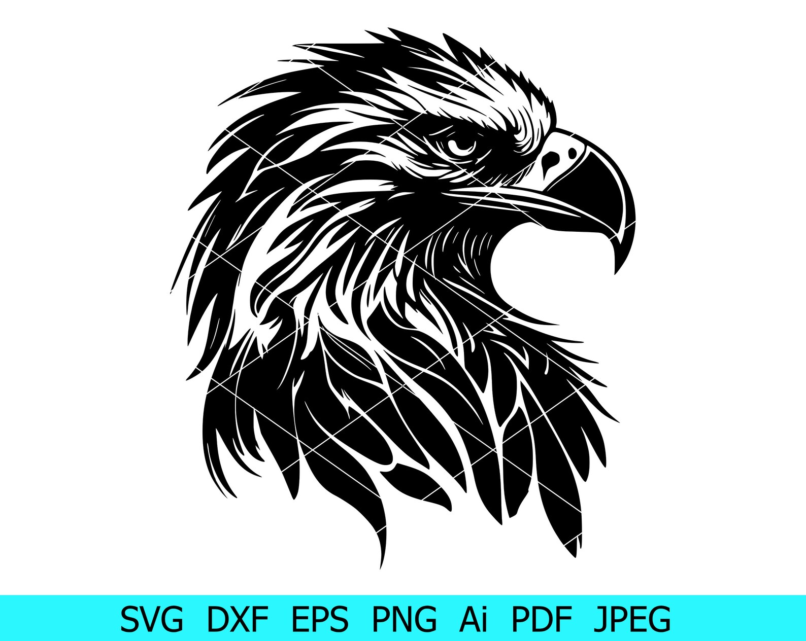 Bald Eagle Svg, Eagle Head Svg, Eagle Design, Eagle Cut Files, Eagle ...