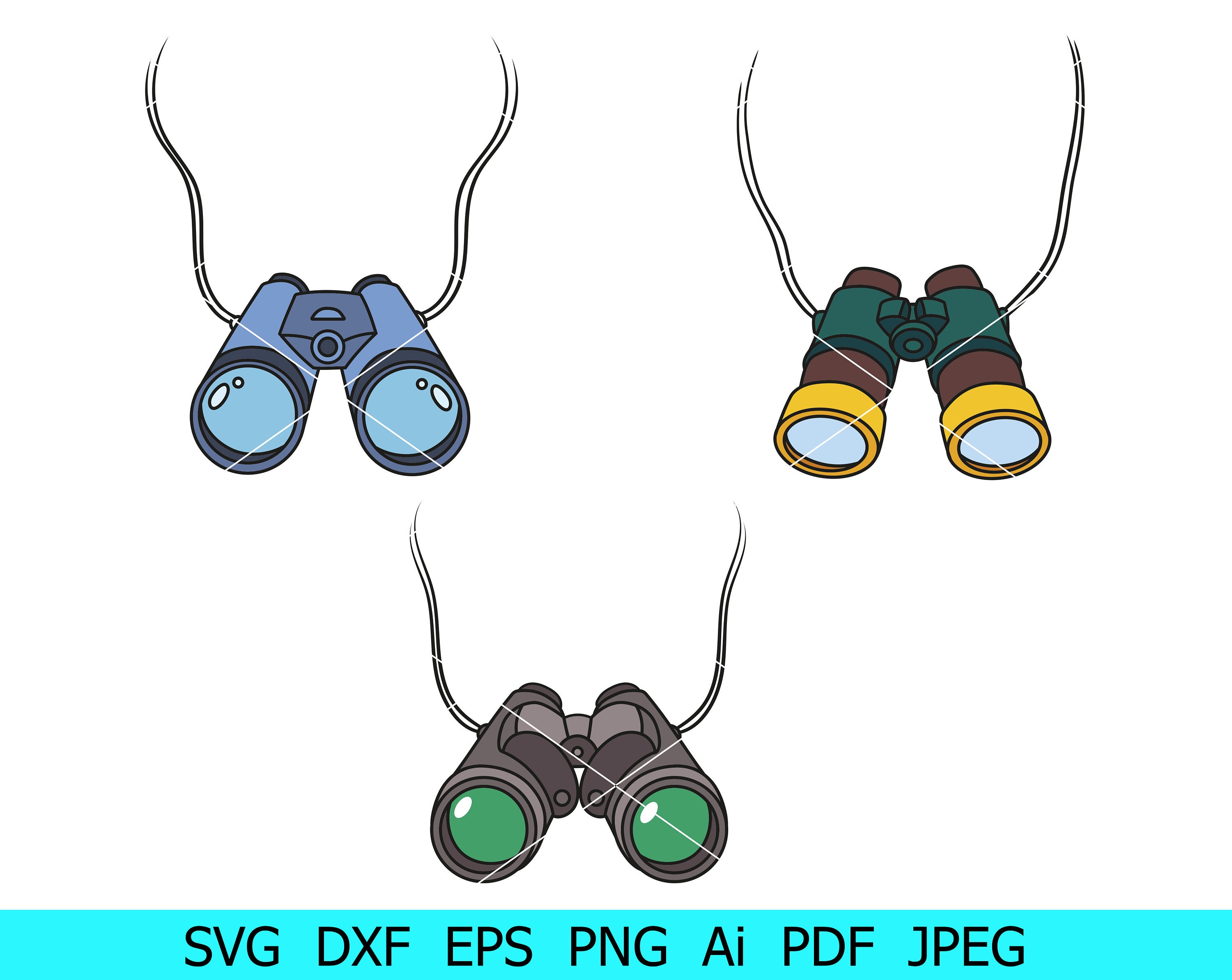 Binoculars Svg, Binocular Bundle Svg, Printable Clip Art, Instant ...