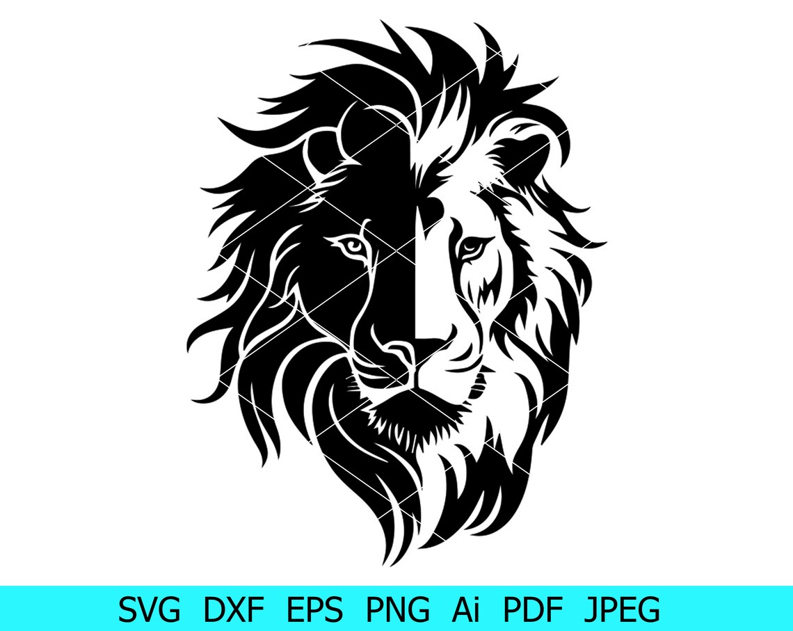 Lion Svg, Lion Face Svg, File for Cricut, Lion Svg Cut File, Lion Head Svg, Lion Clipart, Animal ...