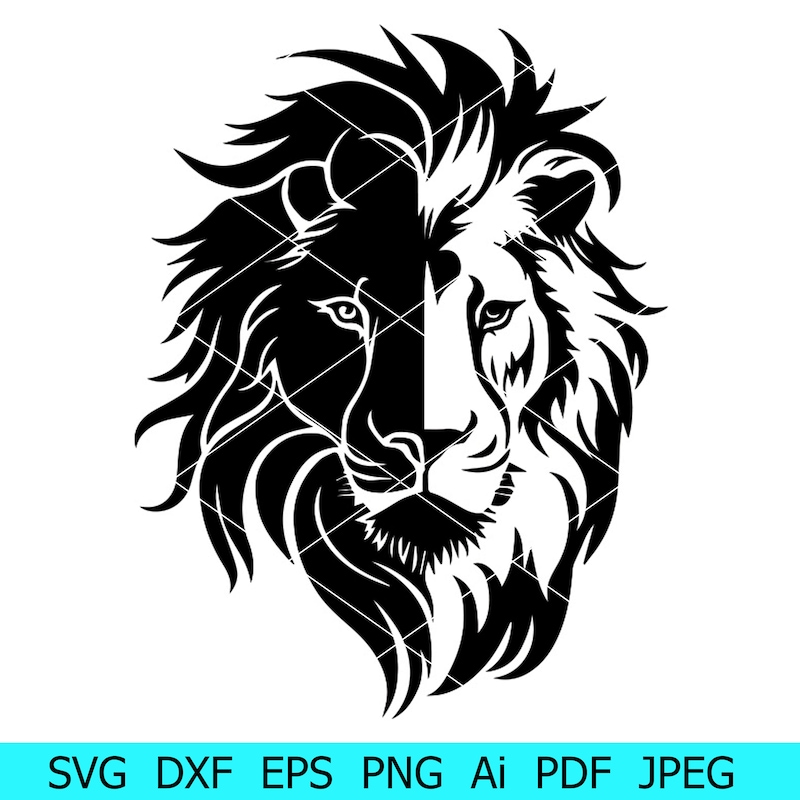 Lion Svg - Etsy