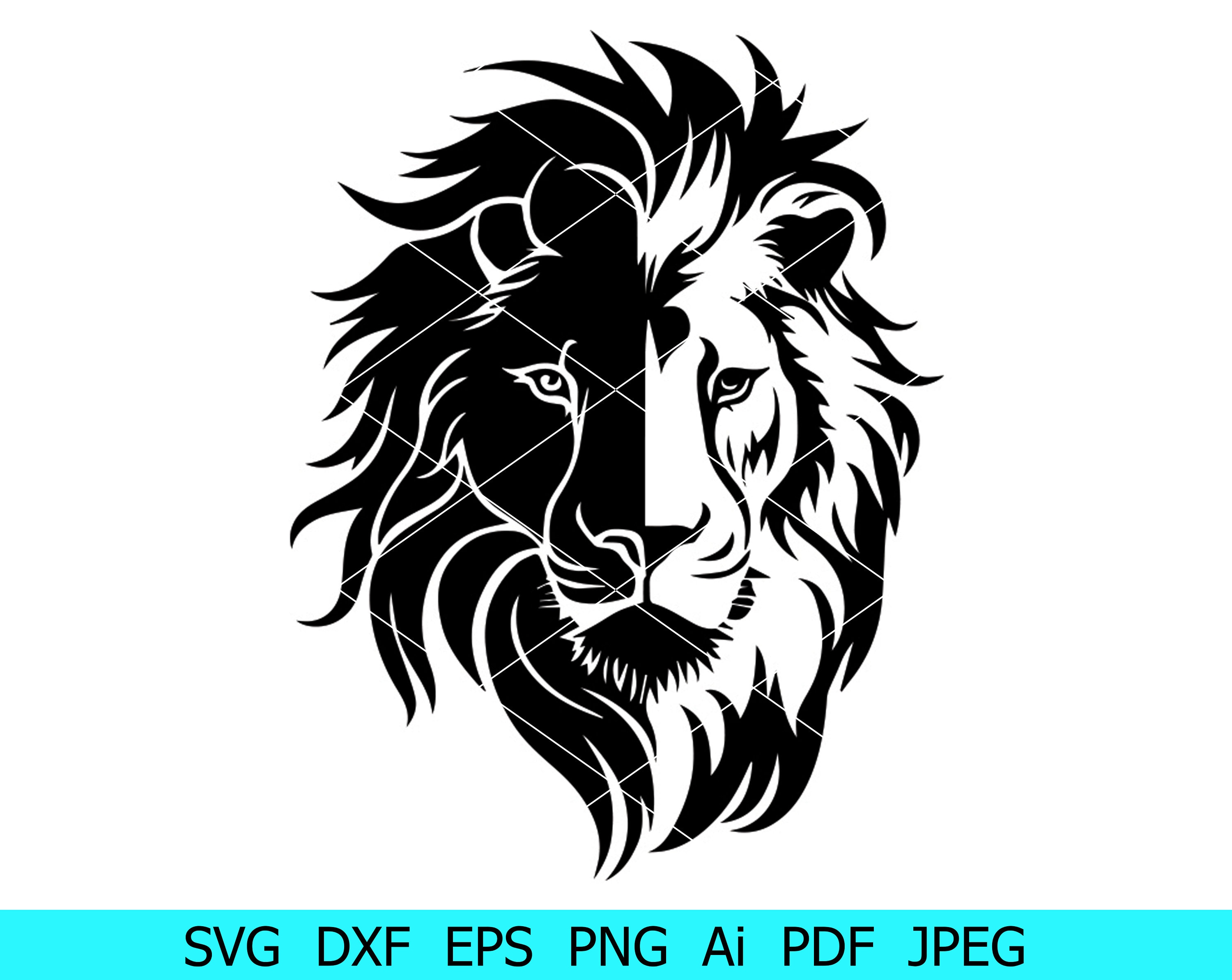 Lion Svg, Lion Face Svg, File for Cricut, Lion Svg Cut File, Lion Head ...