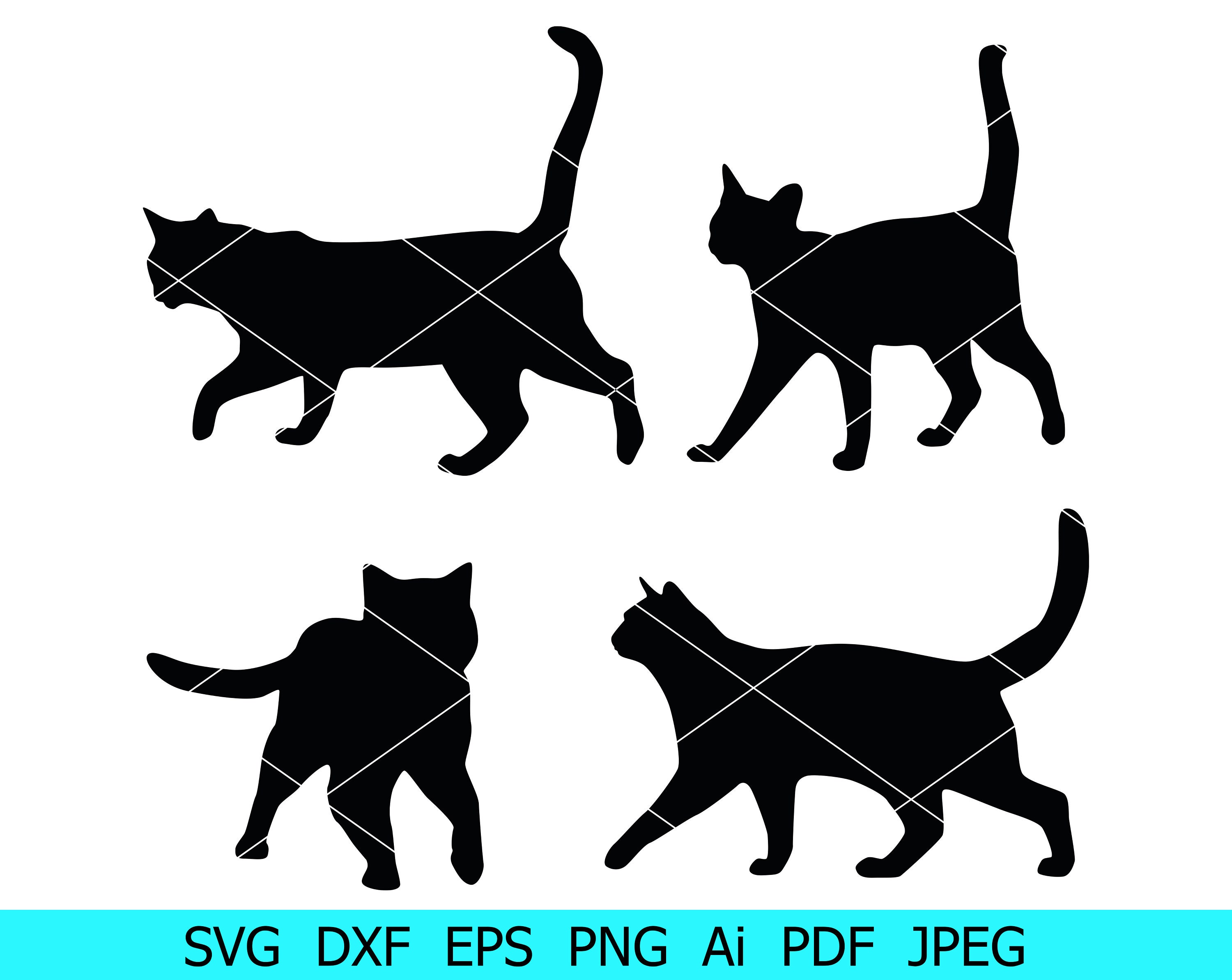 Black Cat Svg Cat Svg Cut Files Download Svg Clipart for | Etsy