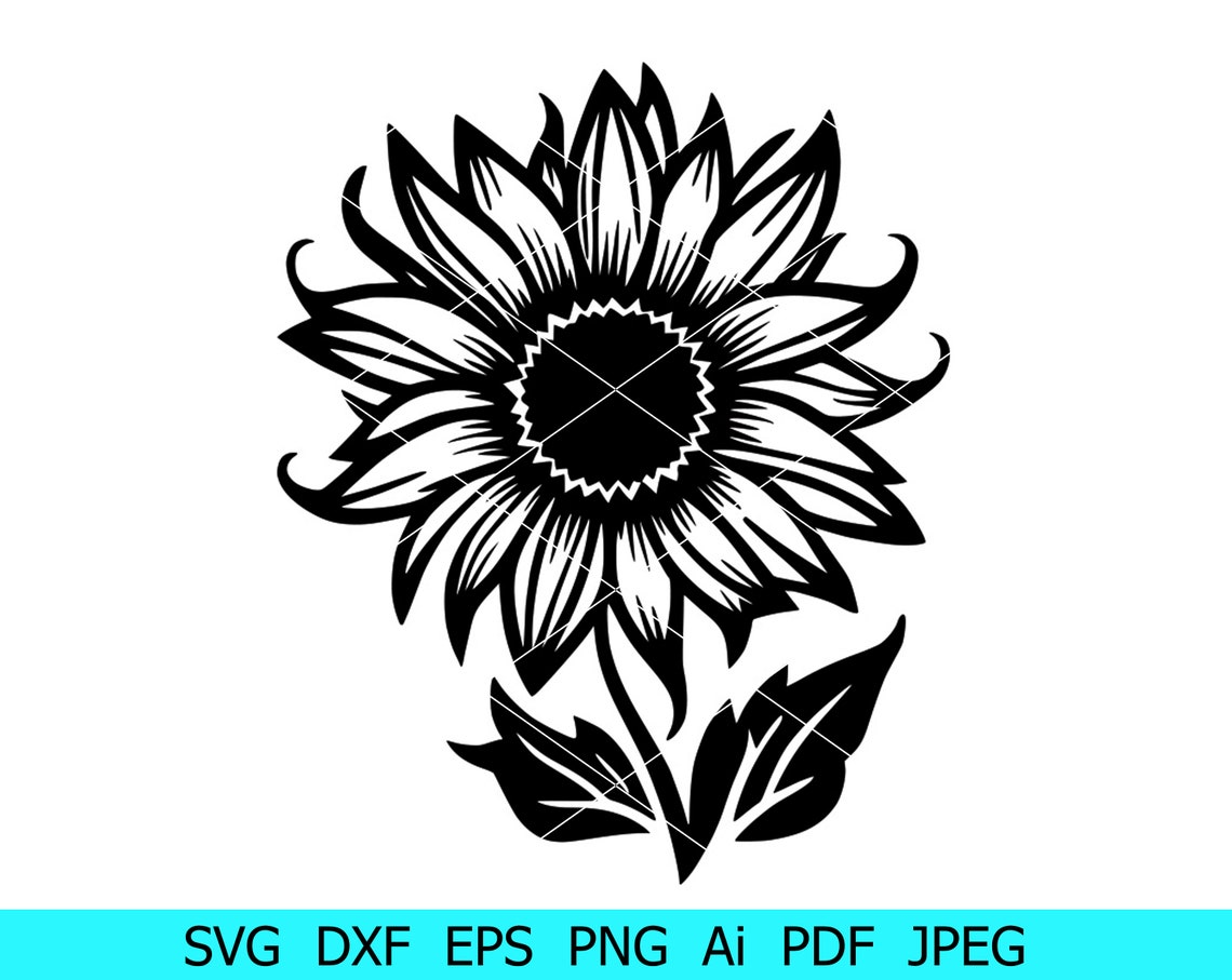 Flower SVG, Floral SVG, Instant Download, Sunflower SVG, Cricut and ...