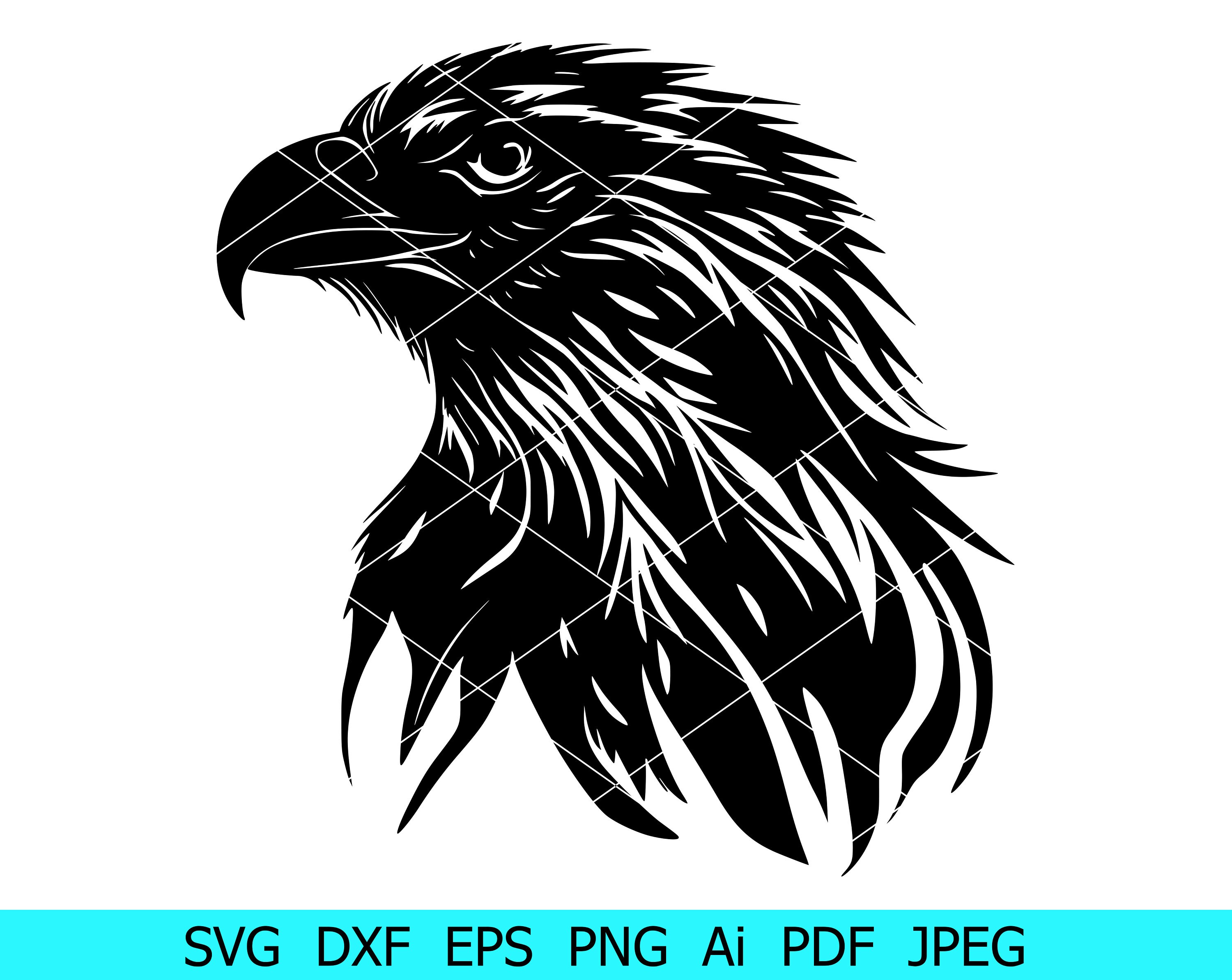 Águila calva svg, Cabeza de águila svg, Diseño de águila, Archivos de ...