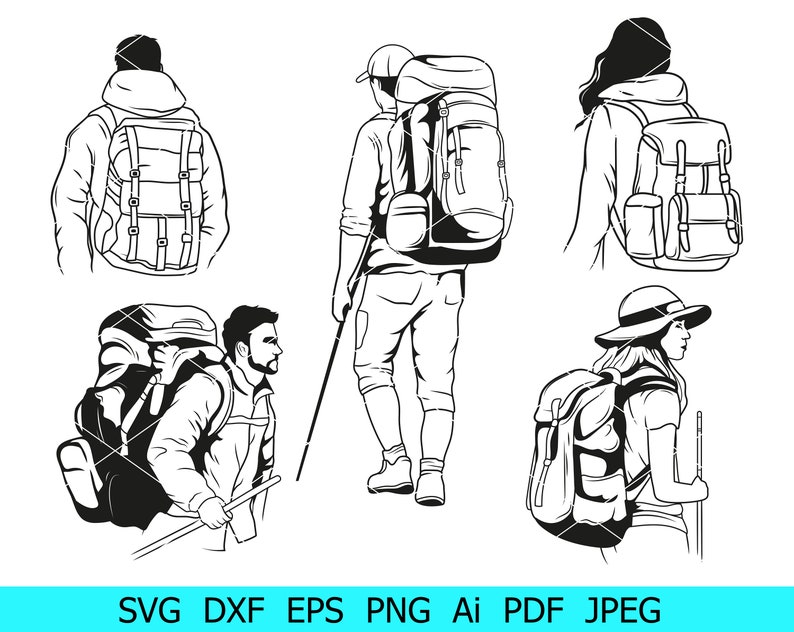 Traveler Svg Bundle, Rucksack Svg, Traveler's Backpack Png, Camping Png ...
