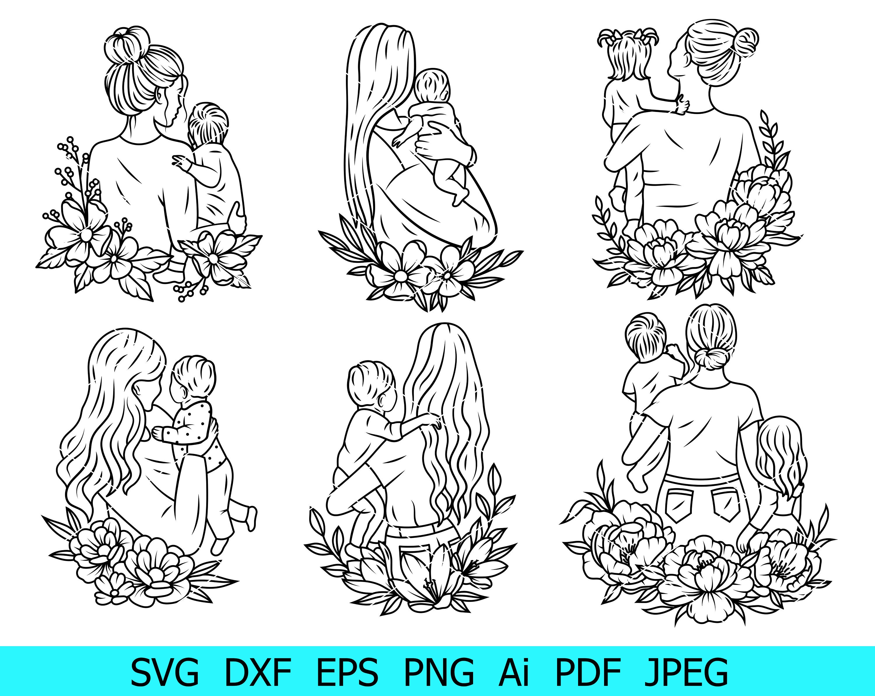 Mom Daughter Svg, Love Mom Daughter Svg, Love Between a Mother ...