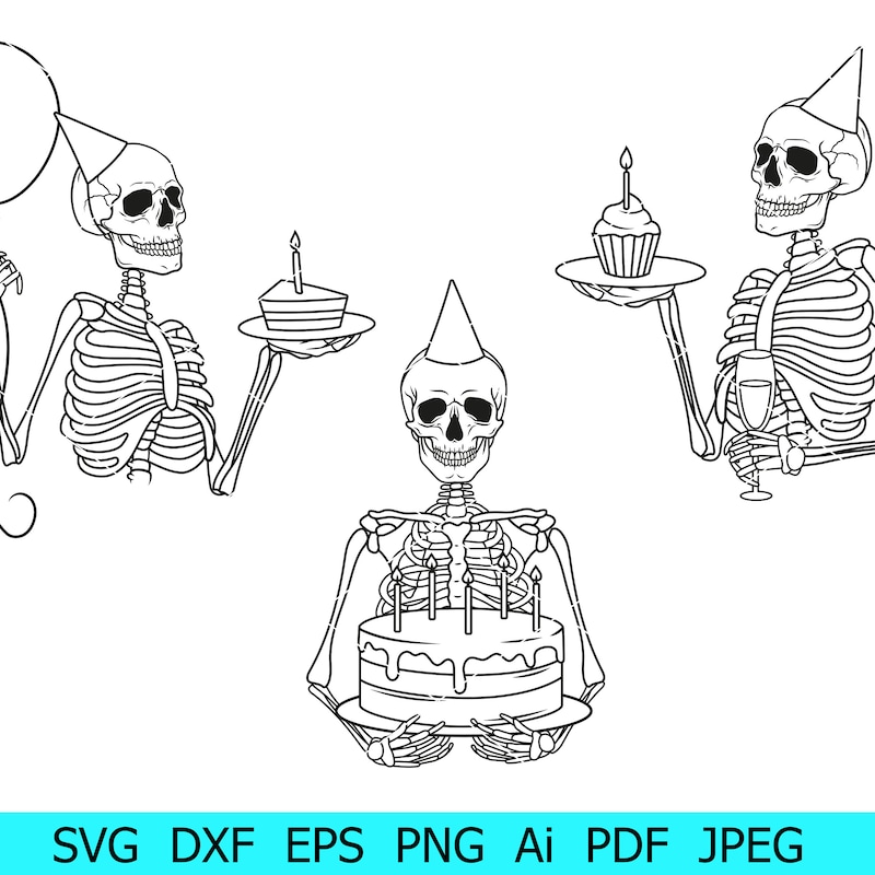 Skeleton Svg - Etsy