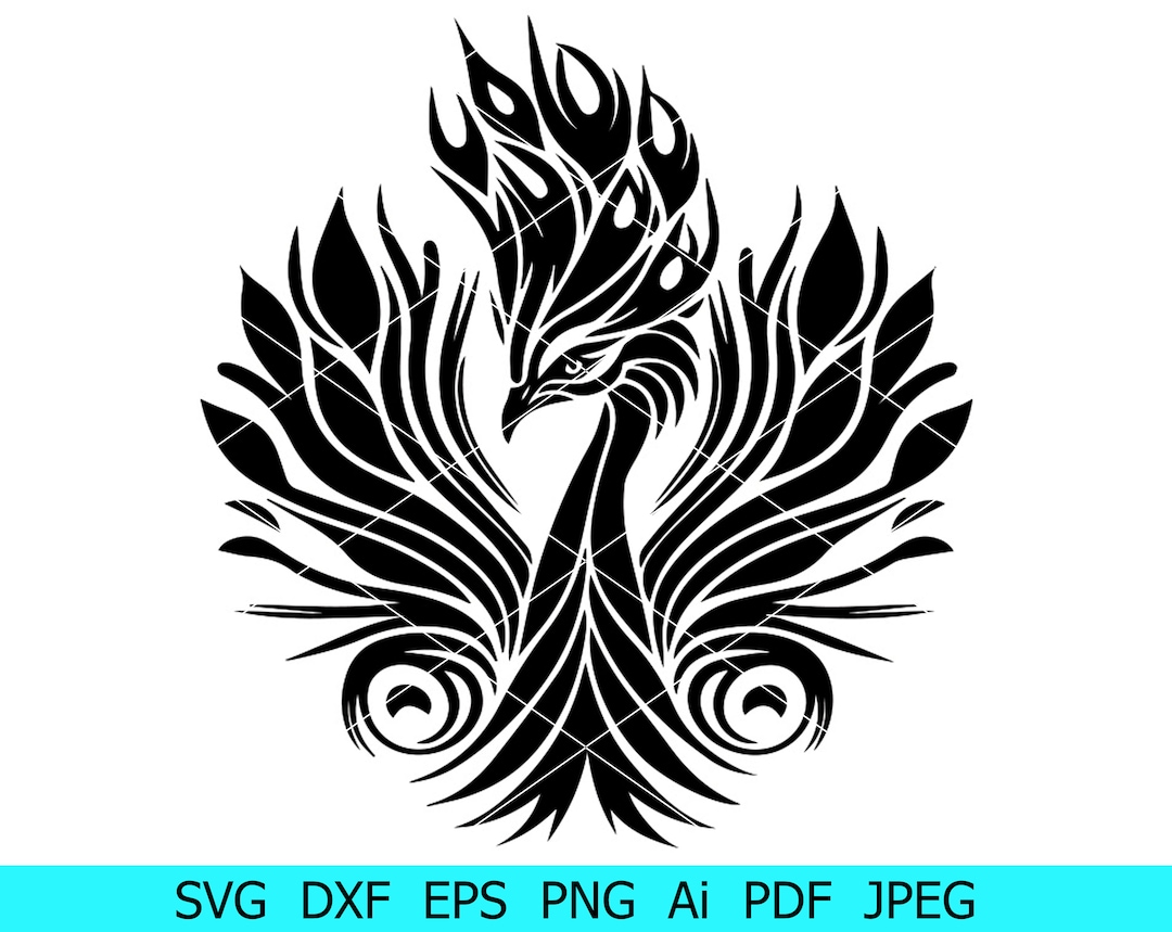 Phoenix Svg, Fantasy Bird Svg, Phoenix Bird Png, Bird Svg, Cricut ...