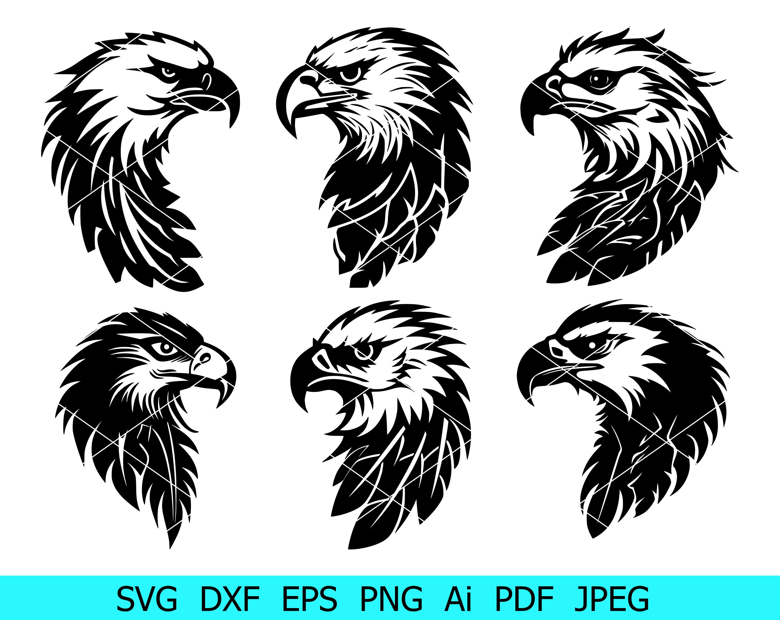 Bald Eagle Svg, Eagle Head Svg, Eagle Design, Eagle Cut Files, Eagle ...