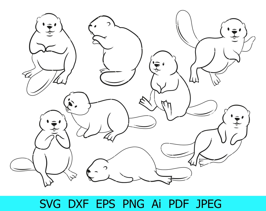 Beaver Svg, Beaver Svg Bundle, Cute Beaver Png, Beaver Clip Art ...
