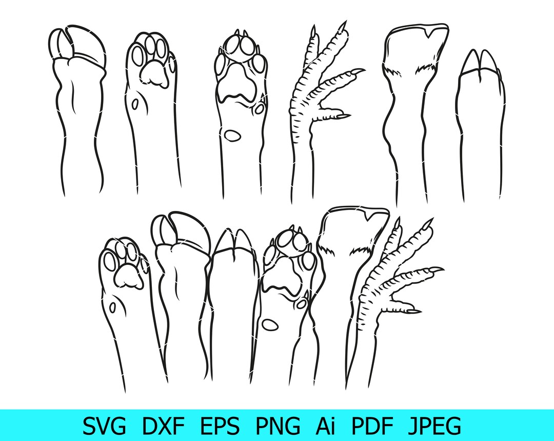 Animal Paws Svg, Chicken Paw Png, Pig Paw Svg, Cow Paw Svg, Rural ...