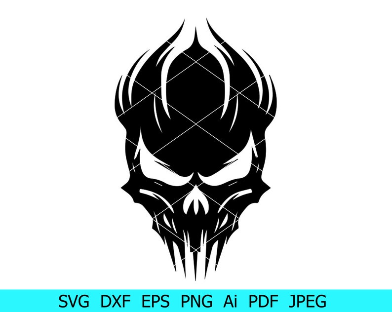 Skull Design Svg, Skull Svg, Silhouette Cameo, Cricut,skull Cut Files ...