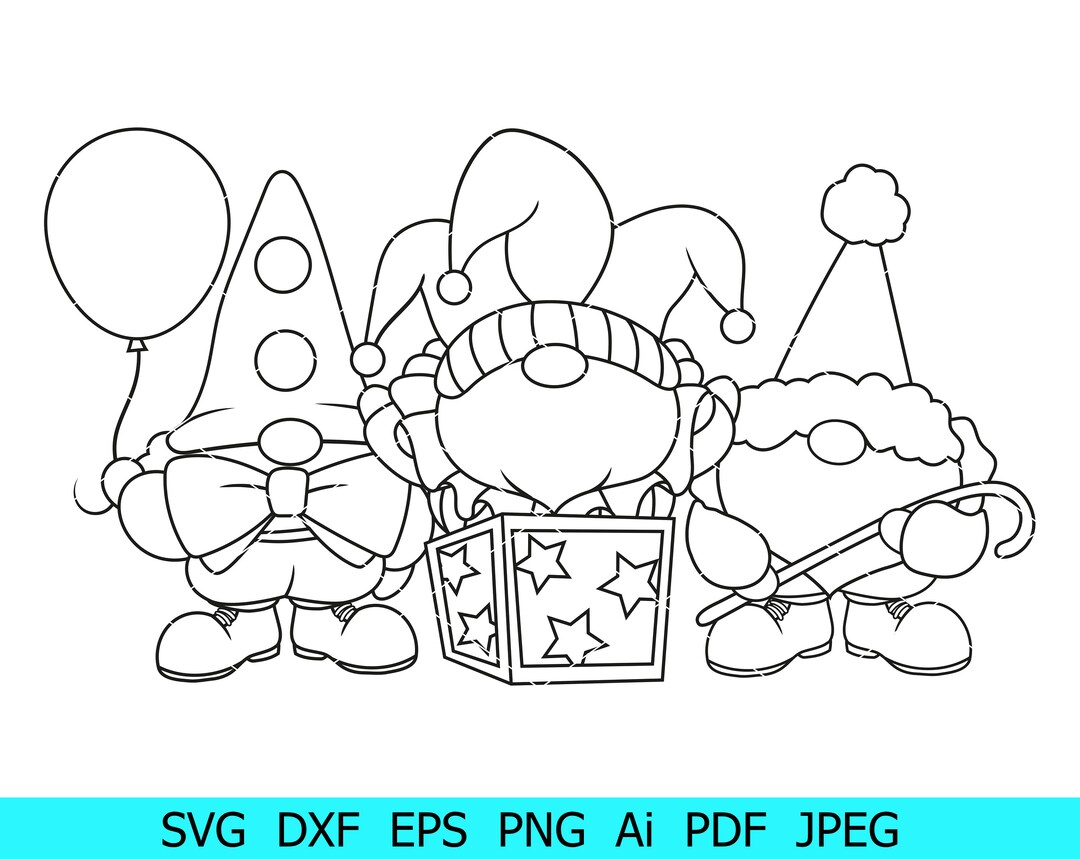 Gnomes Svg, Circus Gnomes Png,gnomes Png,dwarf Clip Art,gnomes Cut File ...