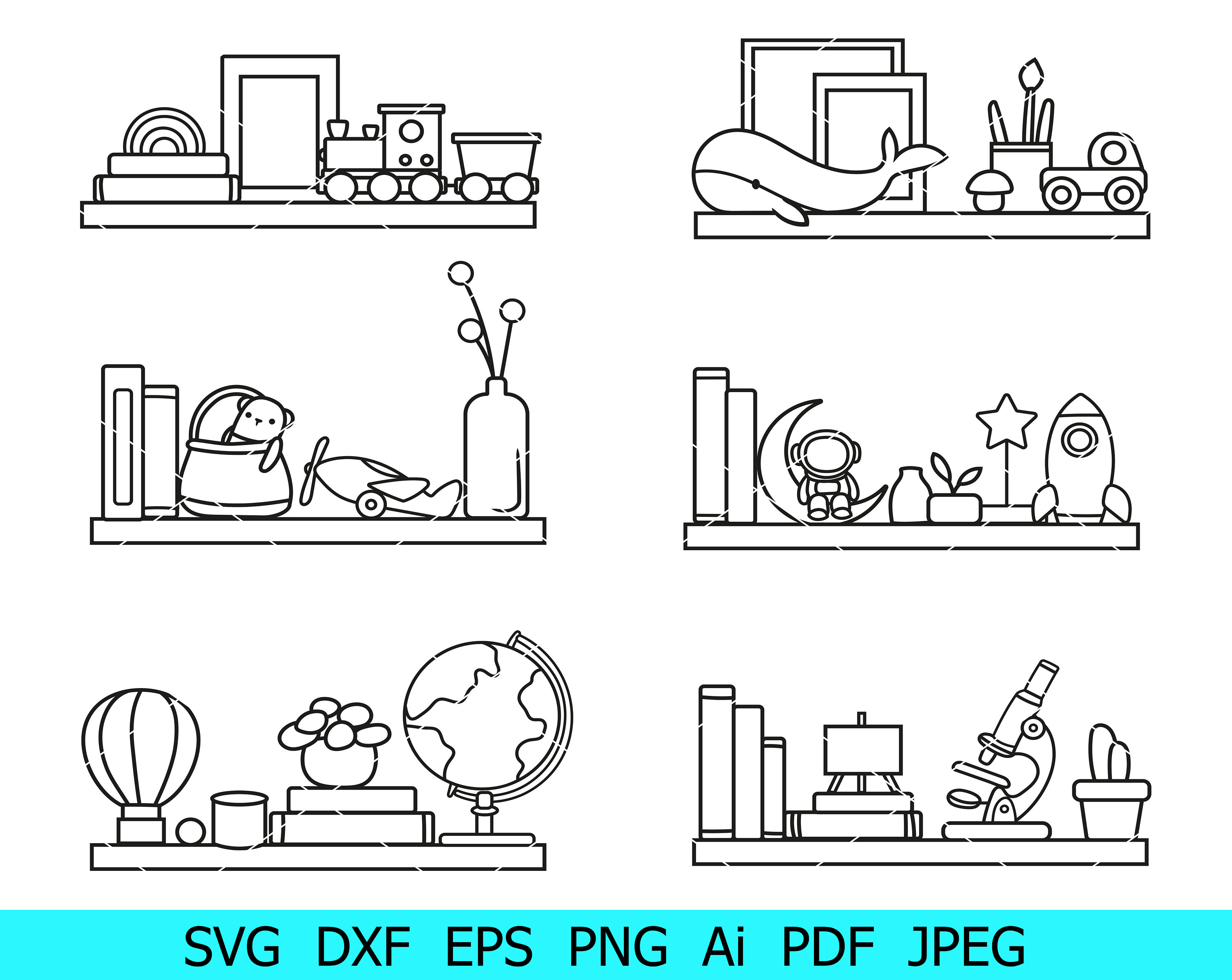 Home Shelf Svg, Bookshelf Svg, Shelf With Flowerspng, Shelf Clipart ...