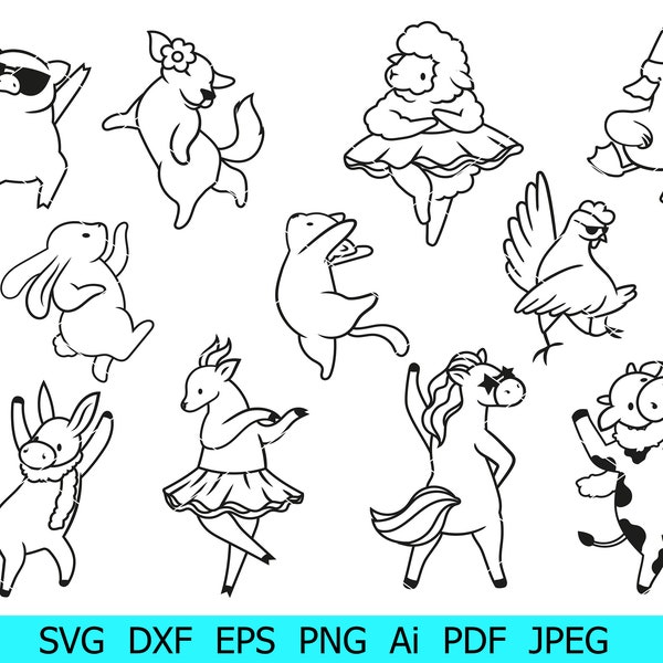 Dancing Animals - Etsy
