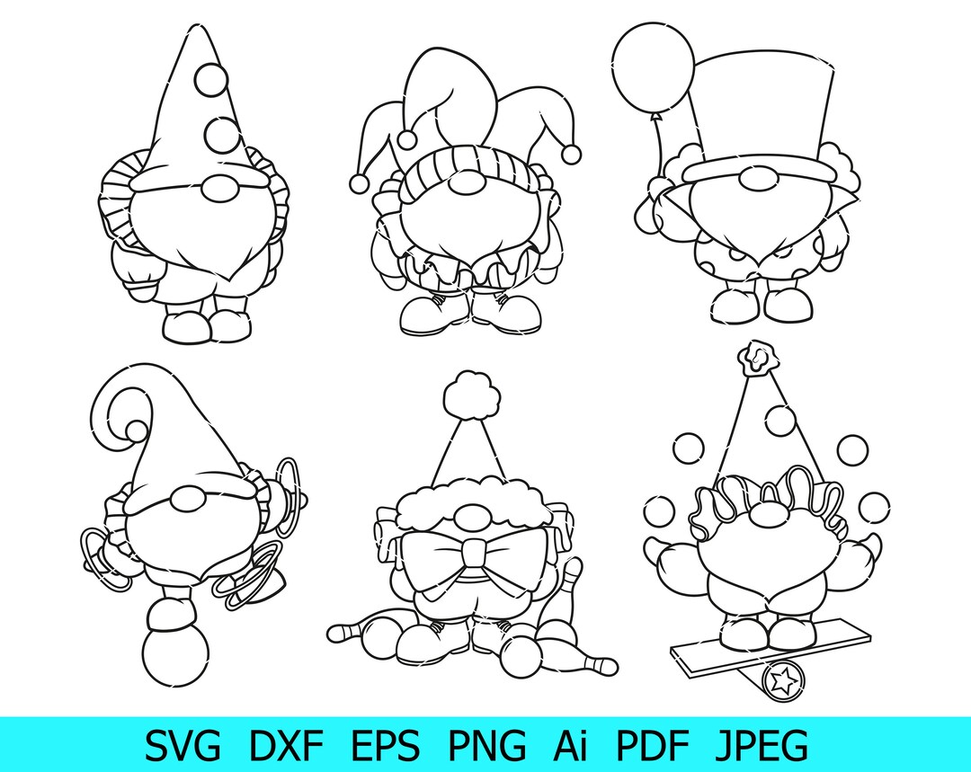 Gnomes Svg, Circus Gnomes Png,gnomes Png,dwarf Clip Art,gnomes Cut File ...