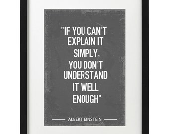 Einstein Quote Vintage Poster, Albert Einstein Famous Quotes, Albert ...