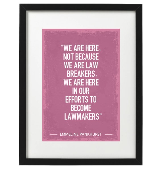 Pankhurst Quotes Set Of 3 Emmeline Pankhurst Prints Classic Quotes Art