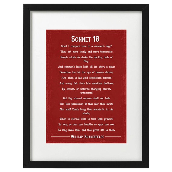 William Shakespeare Sonnet 18