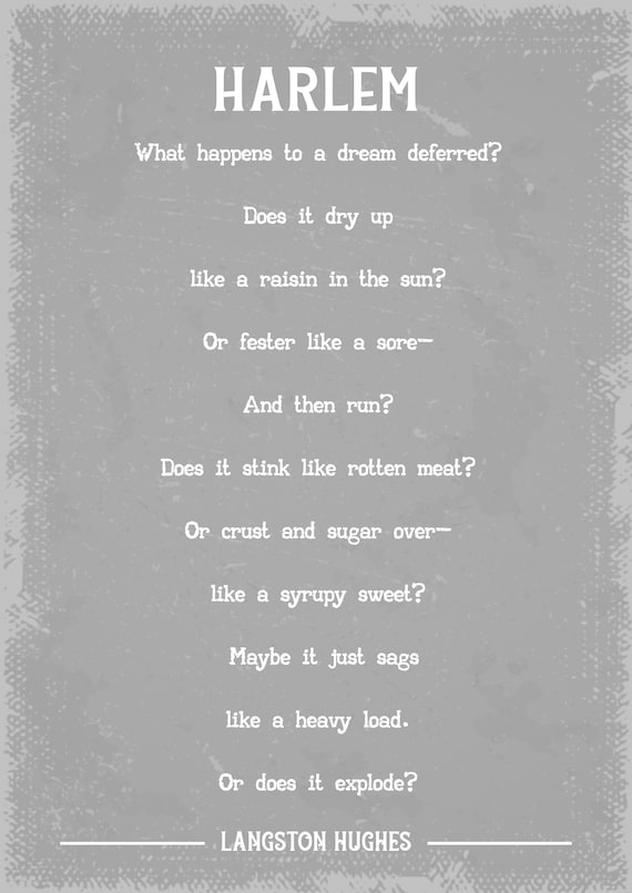 Langston Hughes Poems Dream Deferred