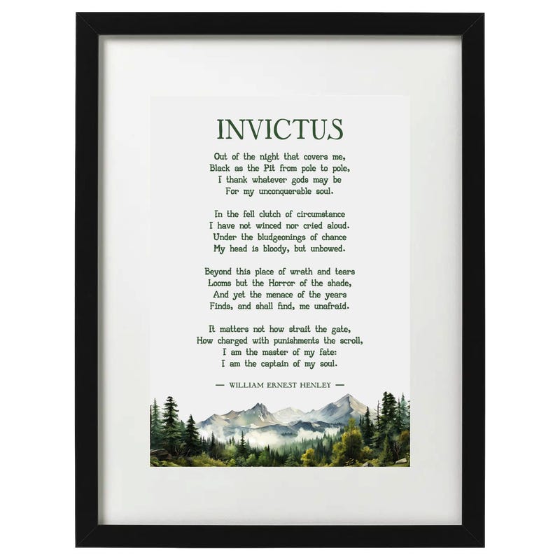 Invictus Poem - Etsy