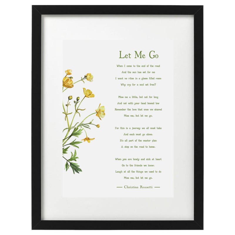 Miss Me but Let Me Go Poem - Etsy