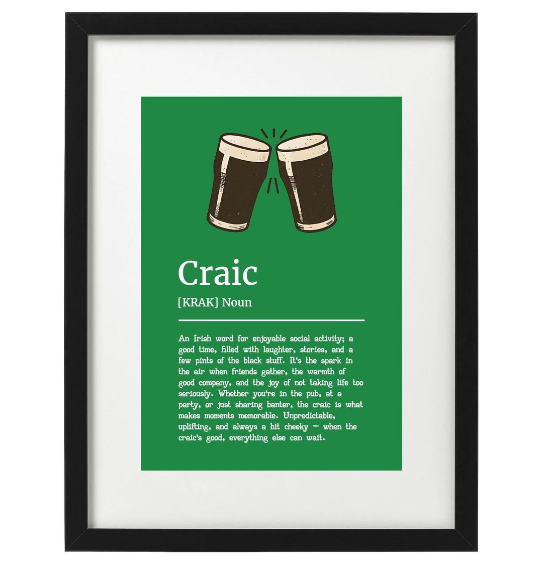 Criac Definition Funny Irish Art Print / Wall Art - Etsy