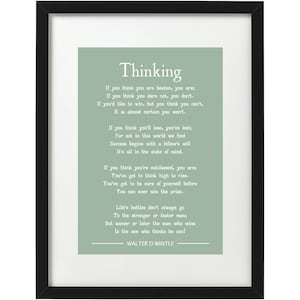 Walter D Wintle Thinking Poem Art Print - Etsy