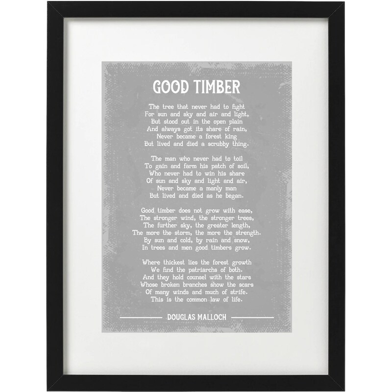 Good Timber Poem - Etsy