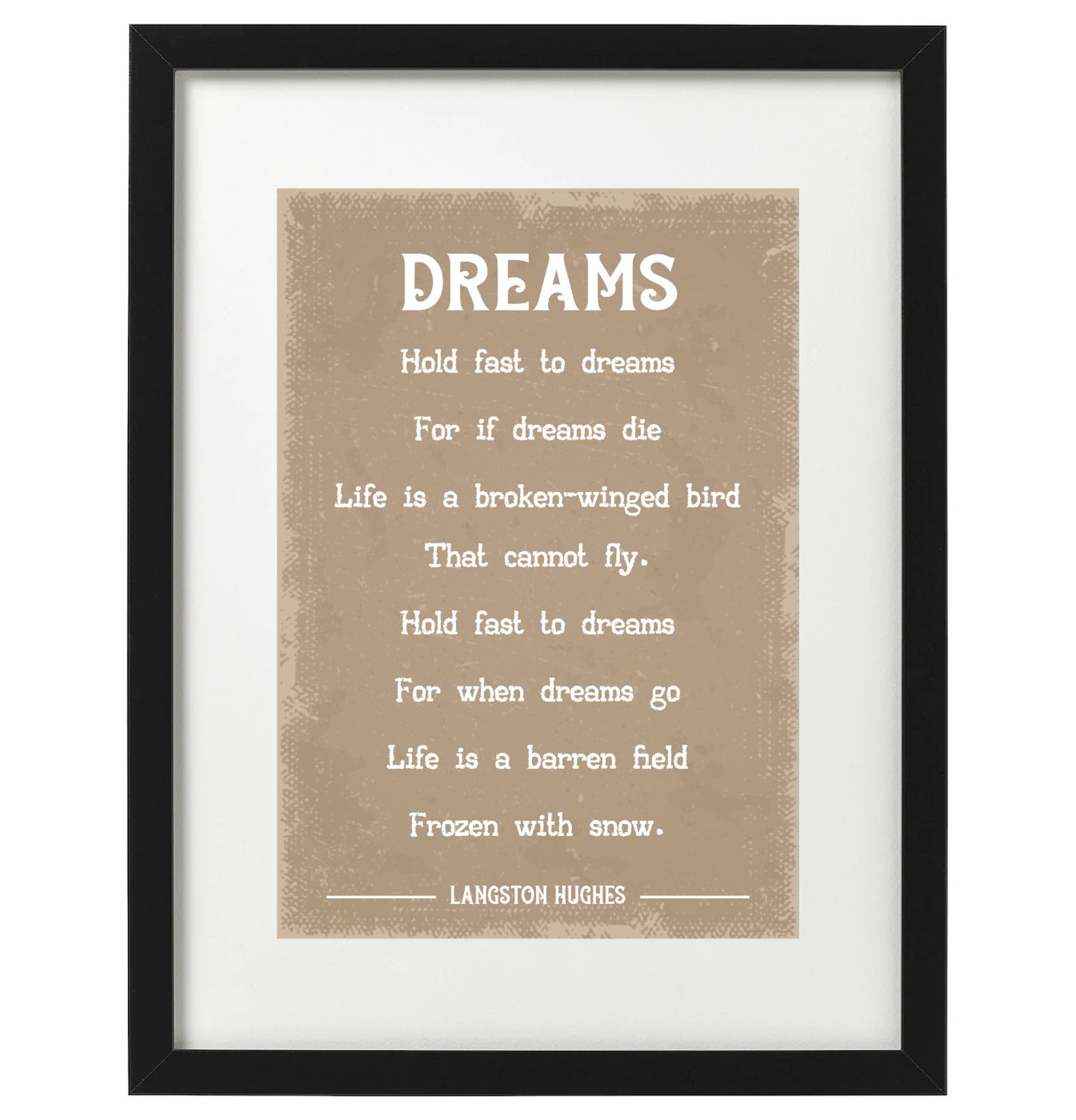 Langston Hughes Dreams Art Print - Etsy