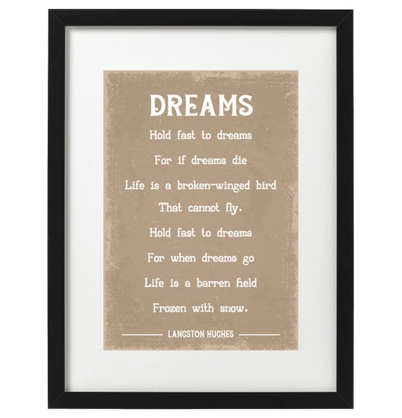 Langston Hughes Dreams Art Print | Etsy