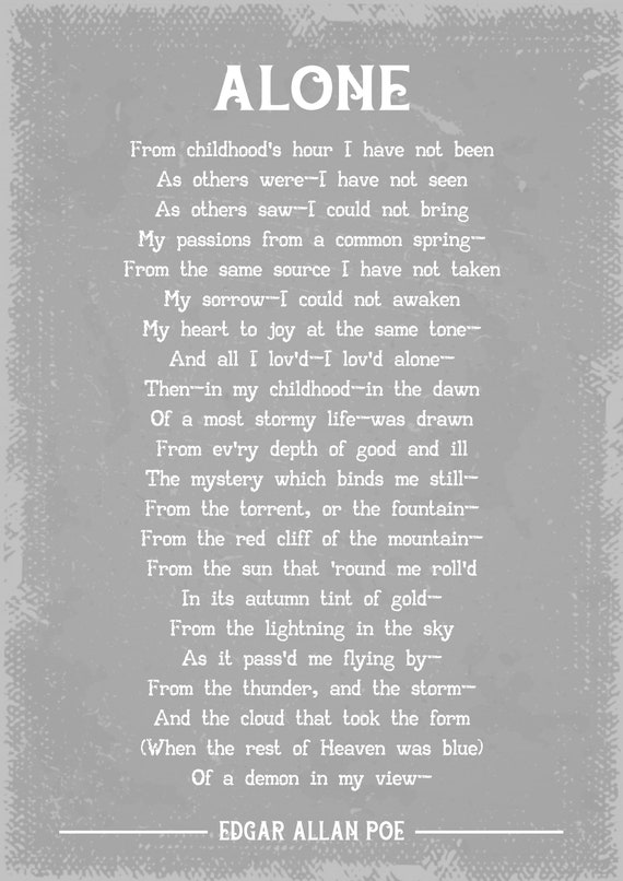 Alone Poem