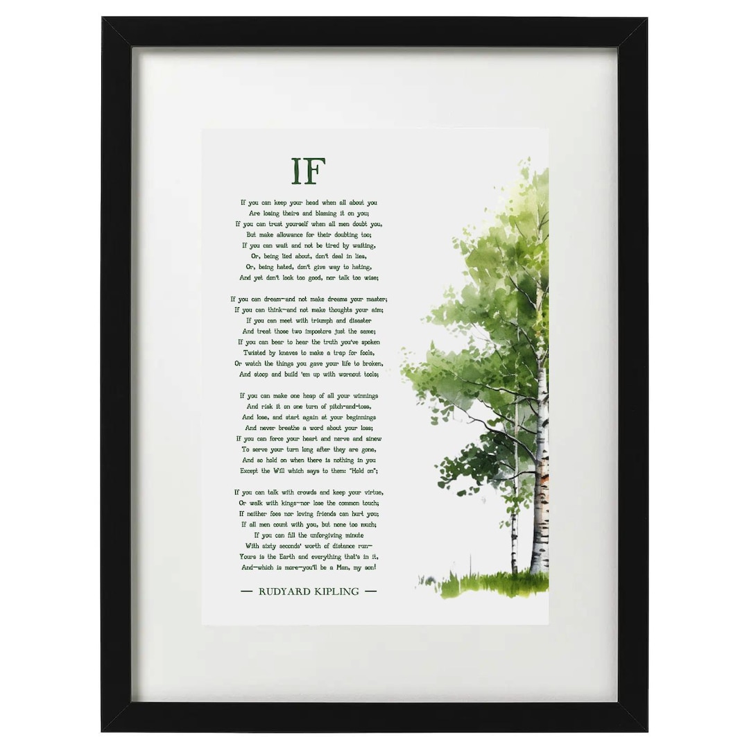 Rudyard Kipling If Poem Art Print - Etsy