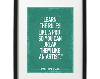 Pablo PICASSO ART PRINT - Picasso Quote, Picasso Poster, Picasso ...