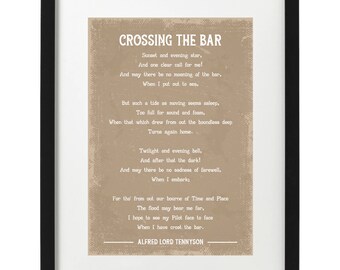 Alfred Tennyson Printable Download Poem 'crossing the Bar' Vintage ...