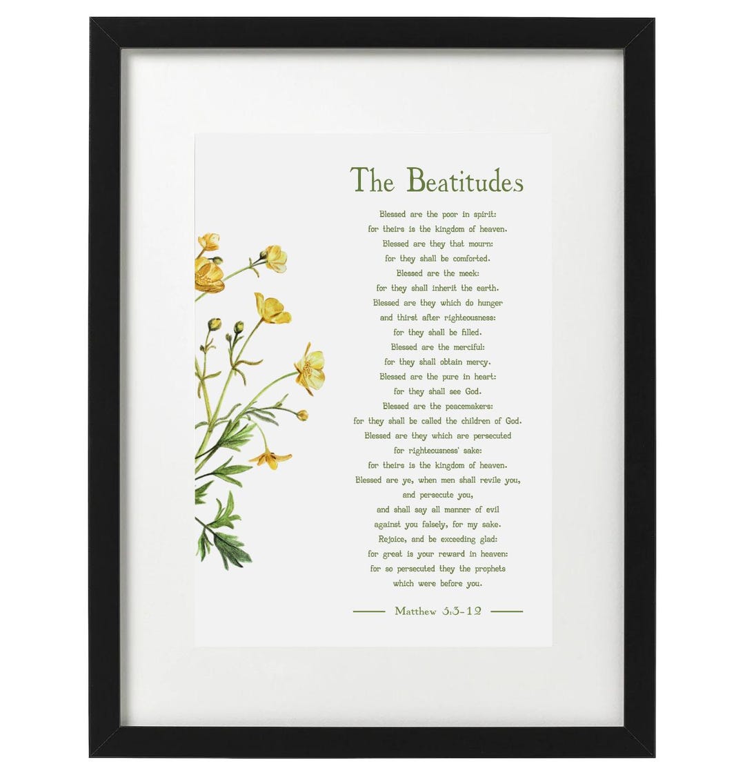 The Beatitudes Christian / Bible Art Print - Etsy