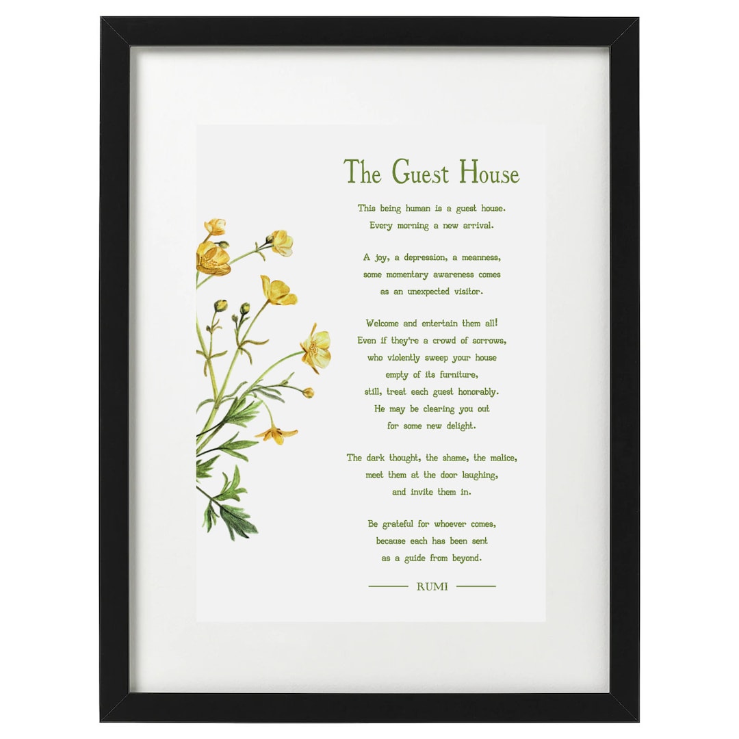 Rumi the Guest House Art Print - Etsy