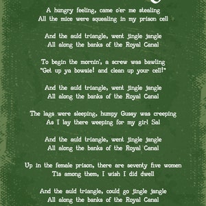 The Auld Triangle Irish Song Art Print - Etsy UK