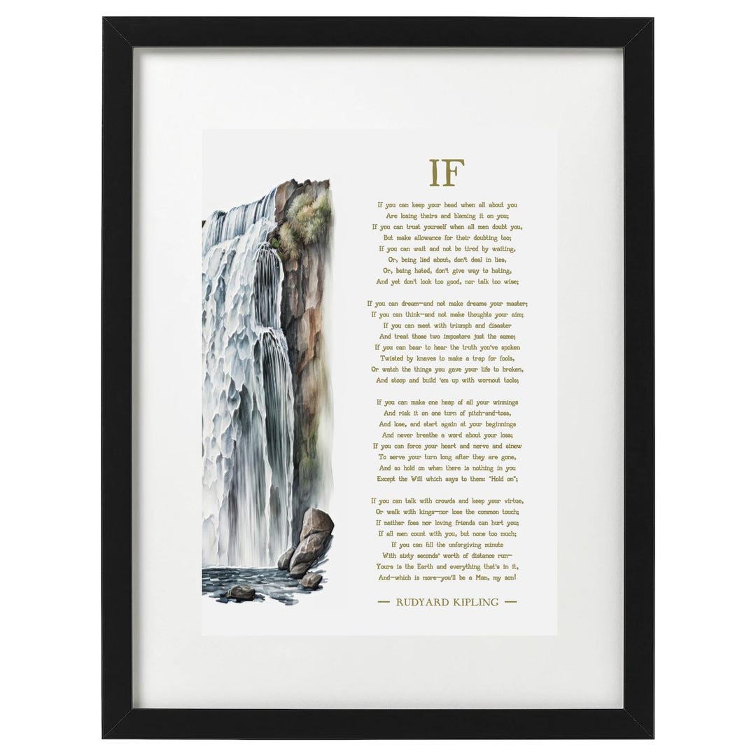 Rudyard Kipling If Poem Art Print - Etsy