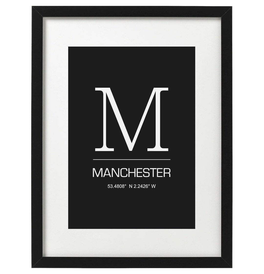 Manchester Typography Art Print - Etsy