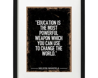 Nelson Mandela Quote Poster South Africa Mandela Print - Etsy