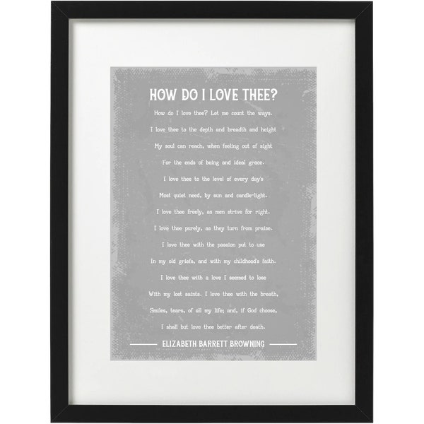 How Do I Love Thee - Etsy