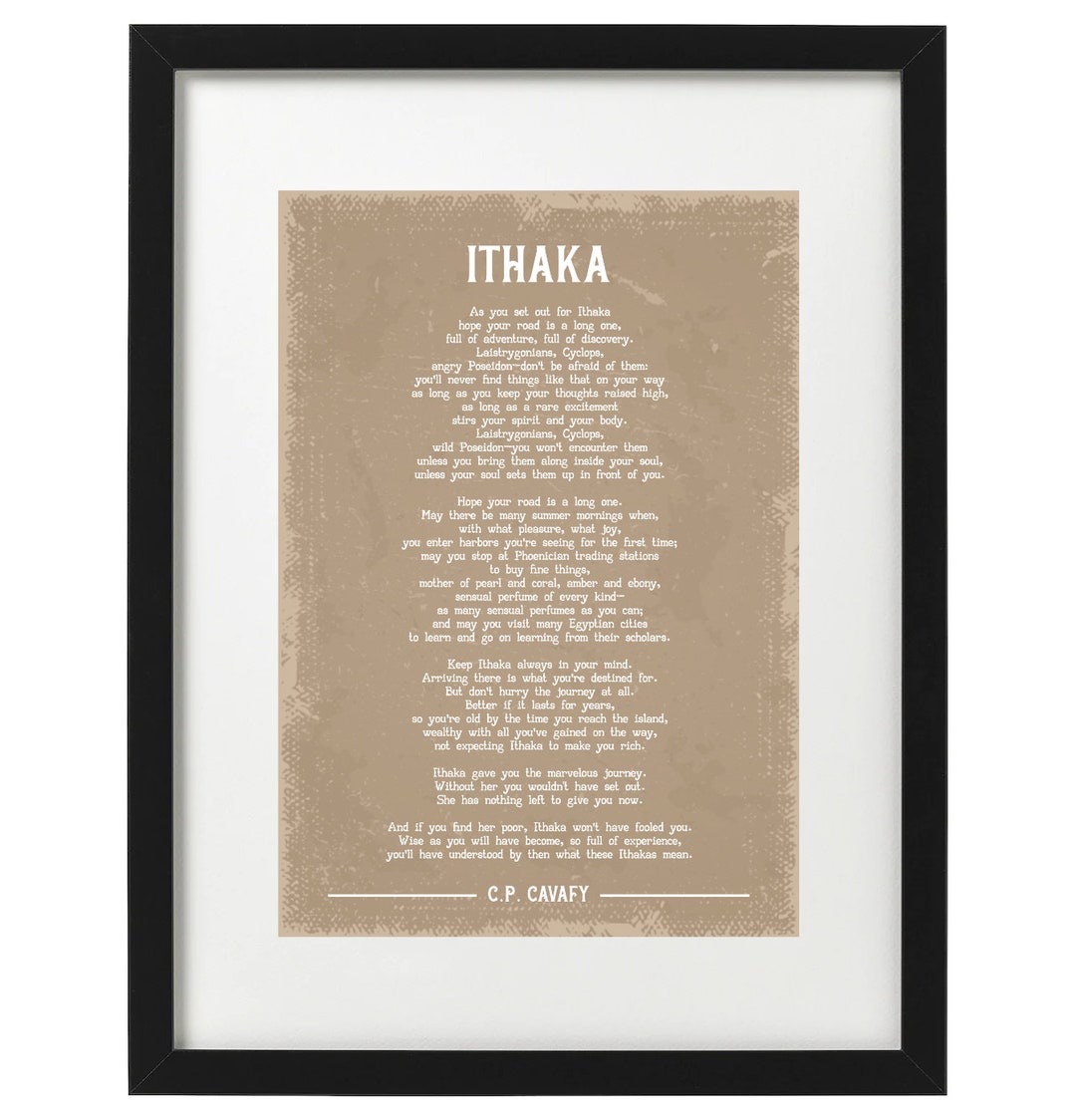 C.P. Cavafy Ithaka Poem Art Print - Etsy Canada