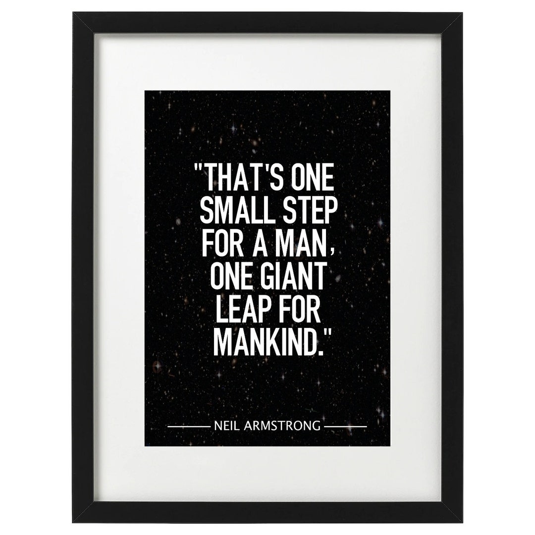 Neil Armstrong Moon Landing Quote - Etsy