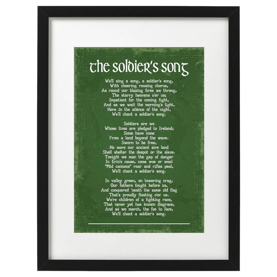 The Soldier's Song Irish National Anthem Art Print - Etsy