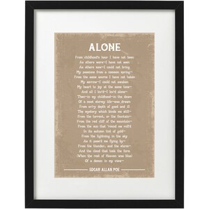 Edgar Allan Poe Alone Poem Art Print - Etsy