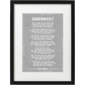 Lewis Carroll Jabberwocky Poem Art Print - Etsy