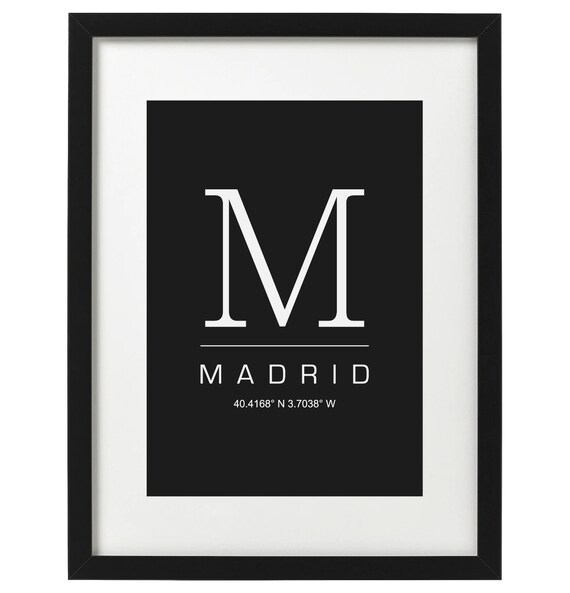 Madrid Typography Art Print | Etsy