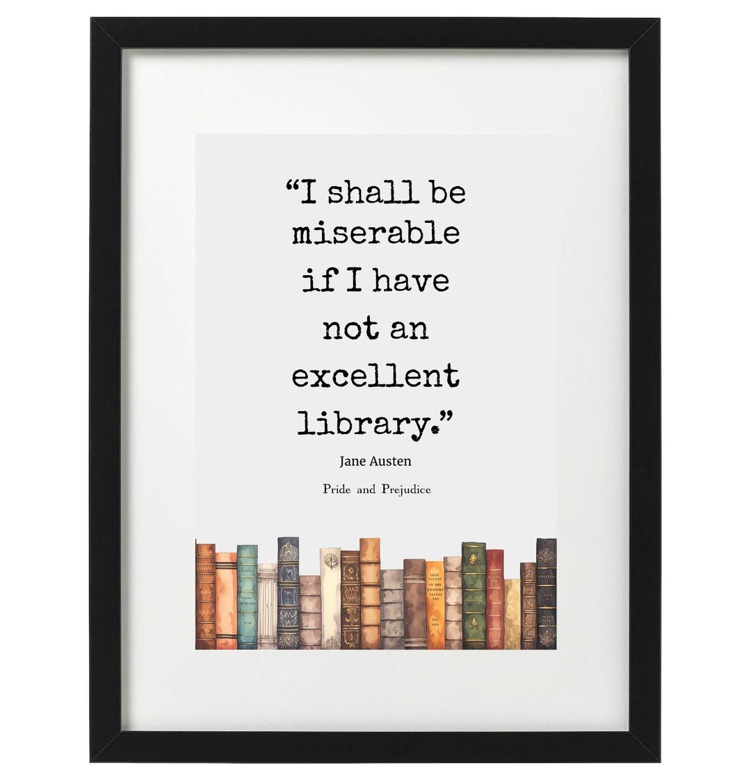 Jane Austen Pride and Prejudice Quote Art Print - Etsy